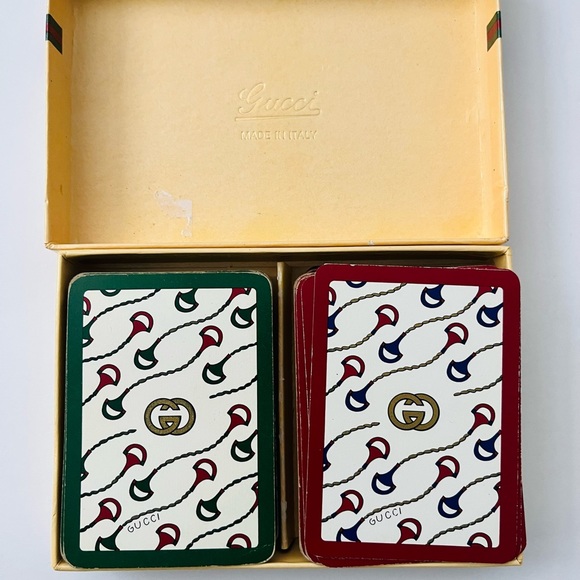 Gucci | Games | Vintage Gucci Playing Cards Double Card Deck In Box ...